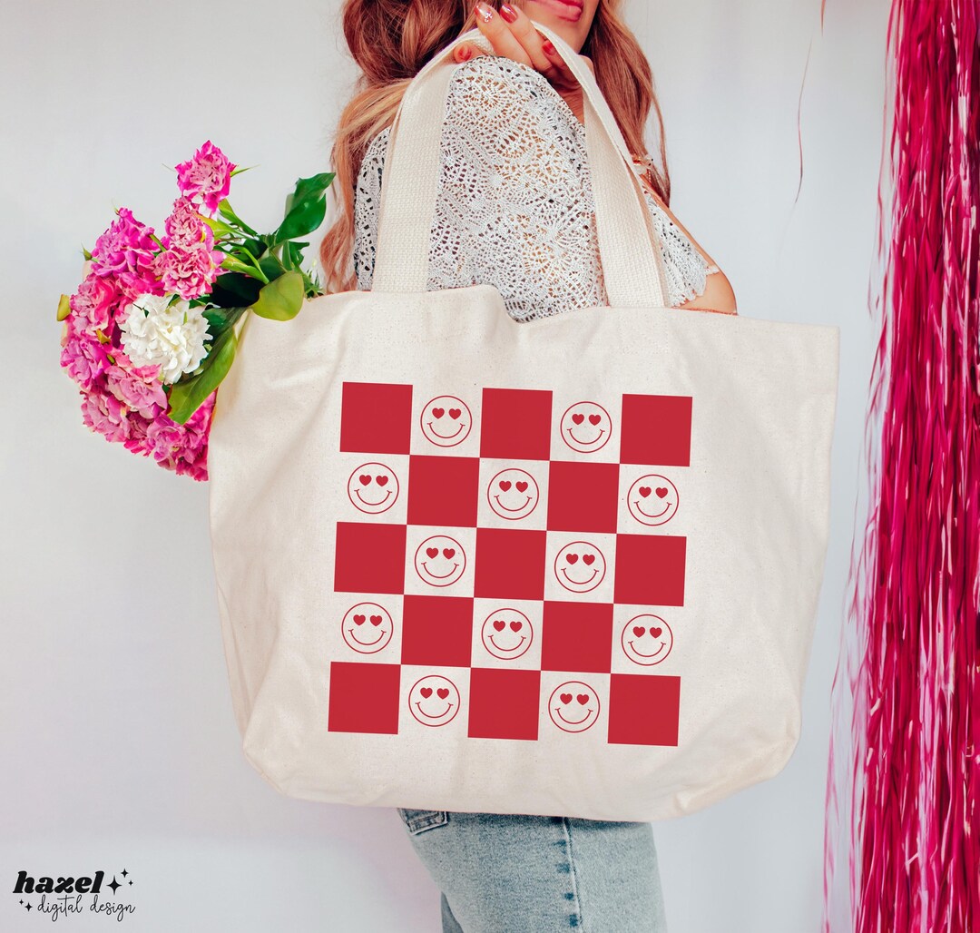 Heart Eyes Smiley Svg, Valentines Smiley Svg, Checkerboard Svg, Retro ...