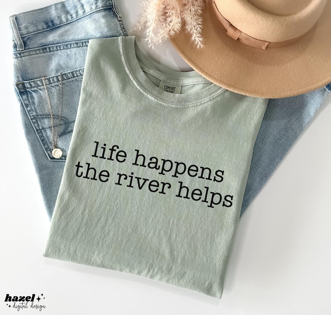 Life Happens the River Helps Svg, Retro Summer Svg, River Svg, Hello ...