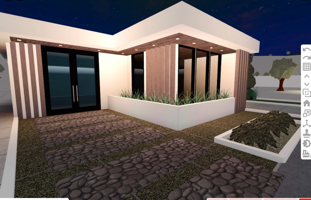 Modern Small Bloxburg House 1 Floor 15k exterior - Etsy