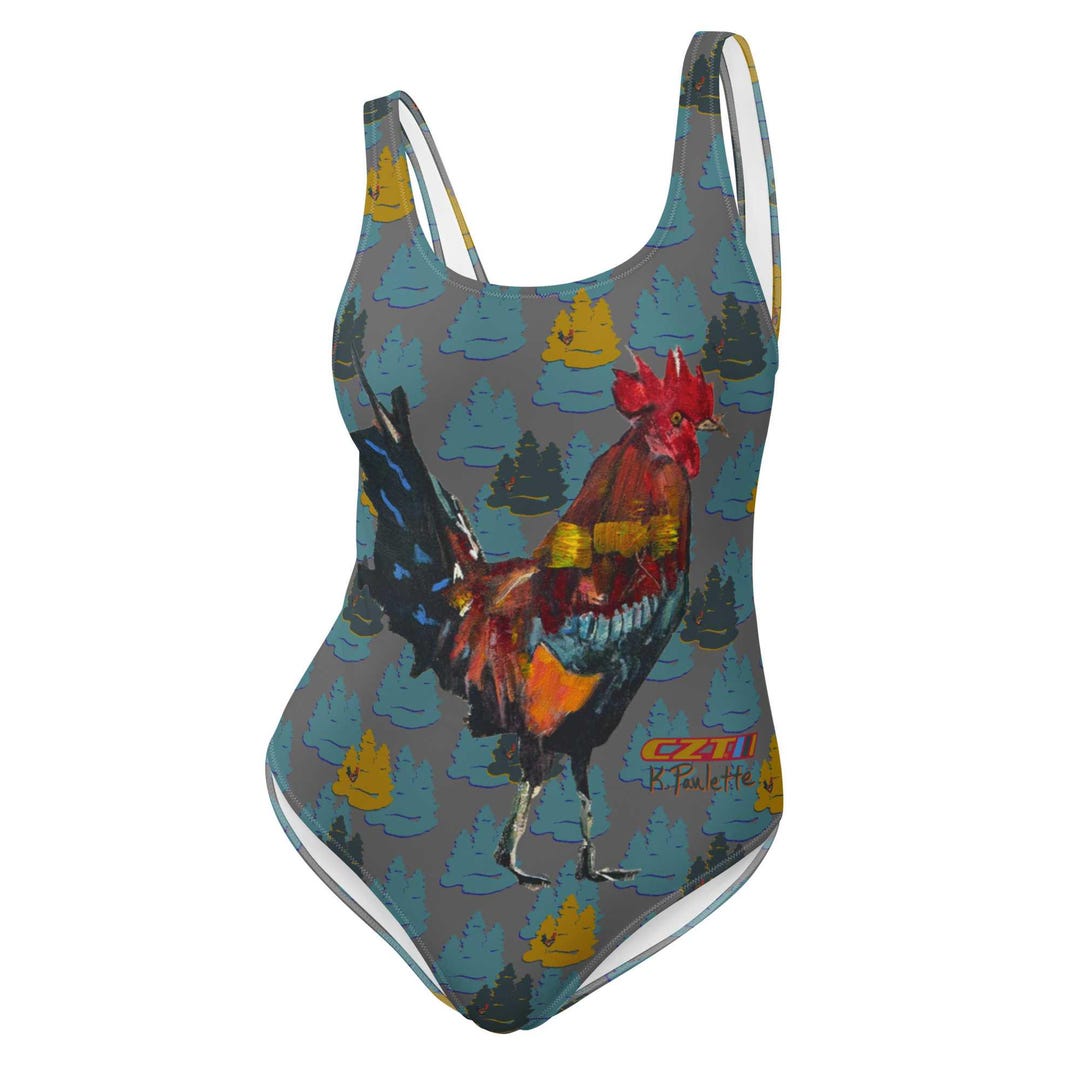 CZT X KP the BLUEGRASS Rooster One-piece Swimsuit - Etsy