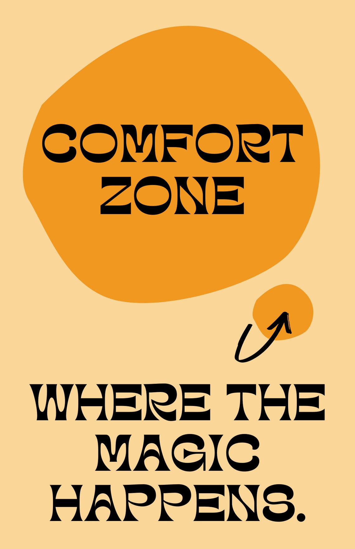 Comfort Zone Poster printable - Etsy