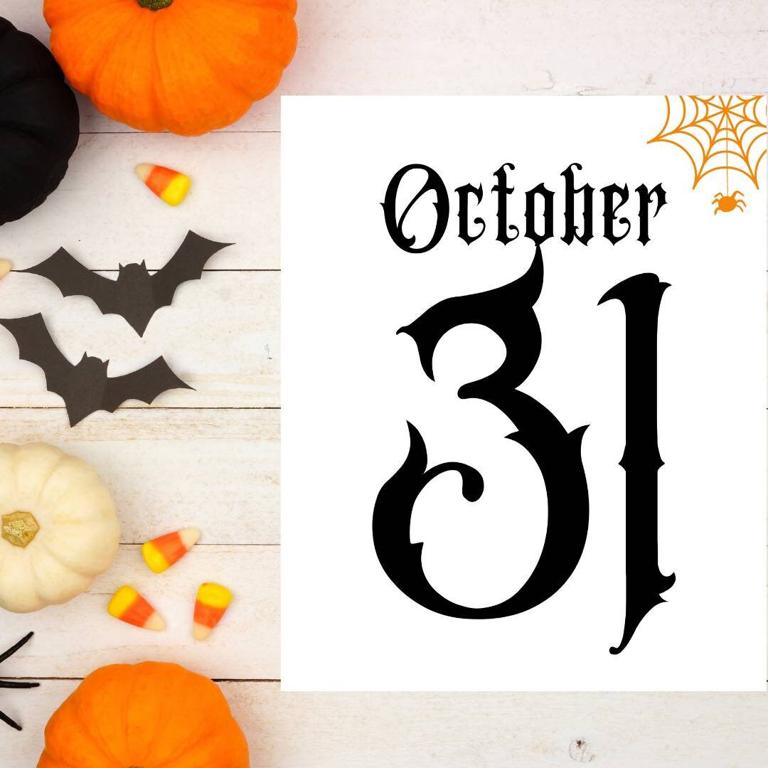 Halloween Printable, October 31, Spooky Halloween Printable, Halloween ...