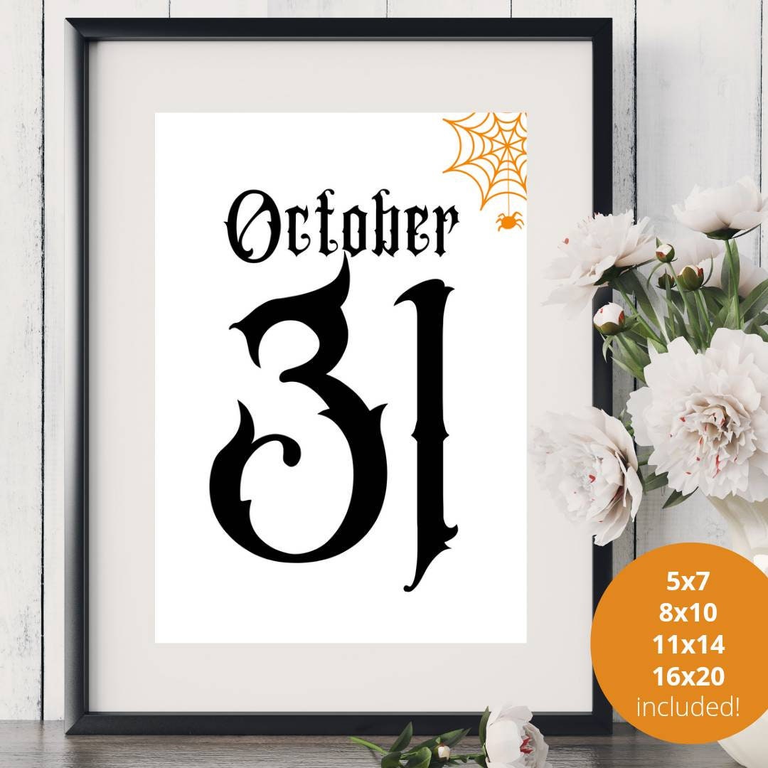 Halloween Printable, October 31, Spooky Halloween Printable, Halloween ...