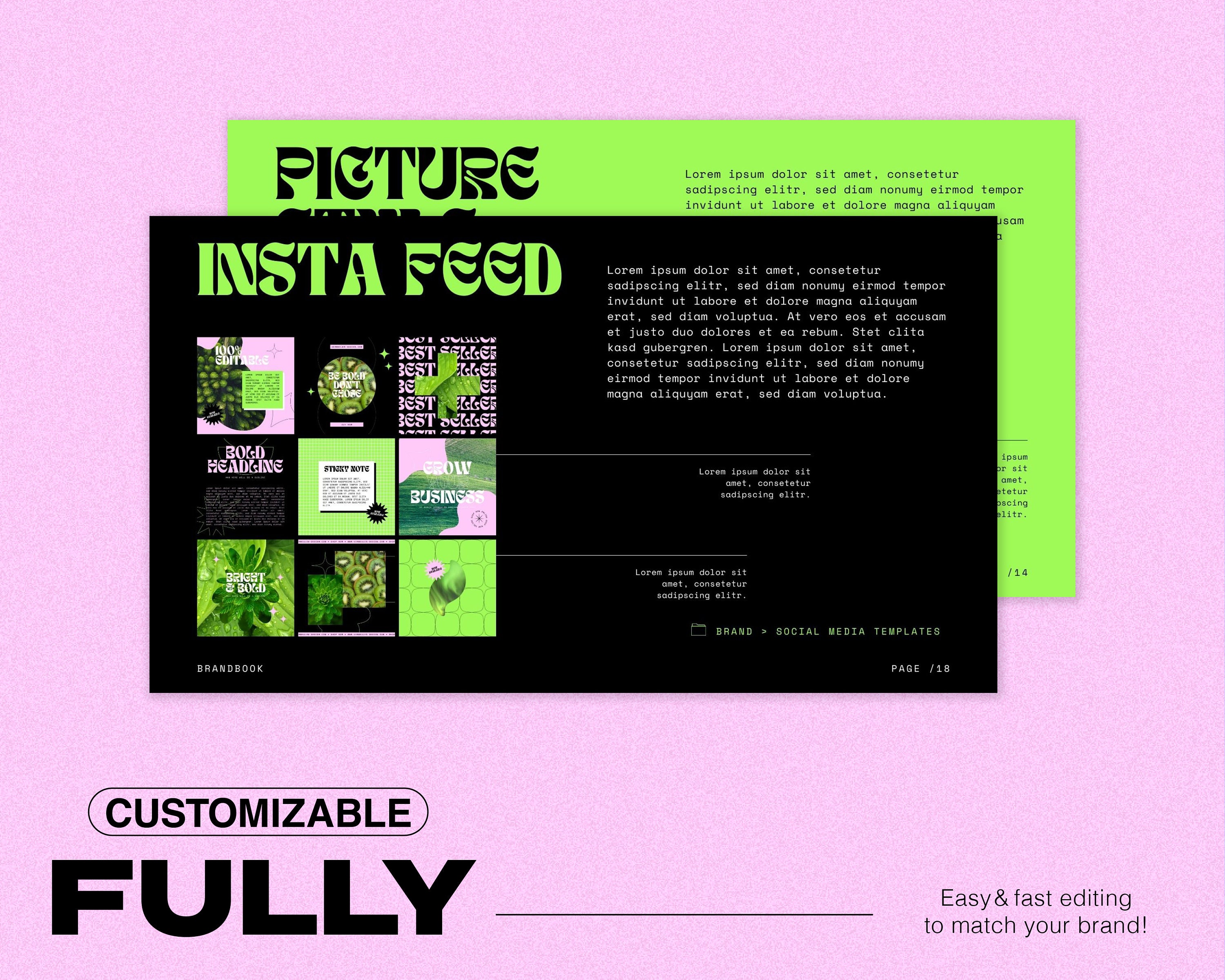 Brandbook Template CANVA BOLD Techno Digital Black Aesthetic Marketing ...