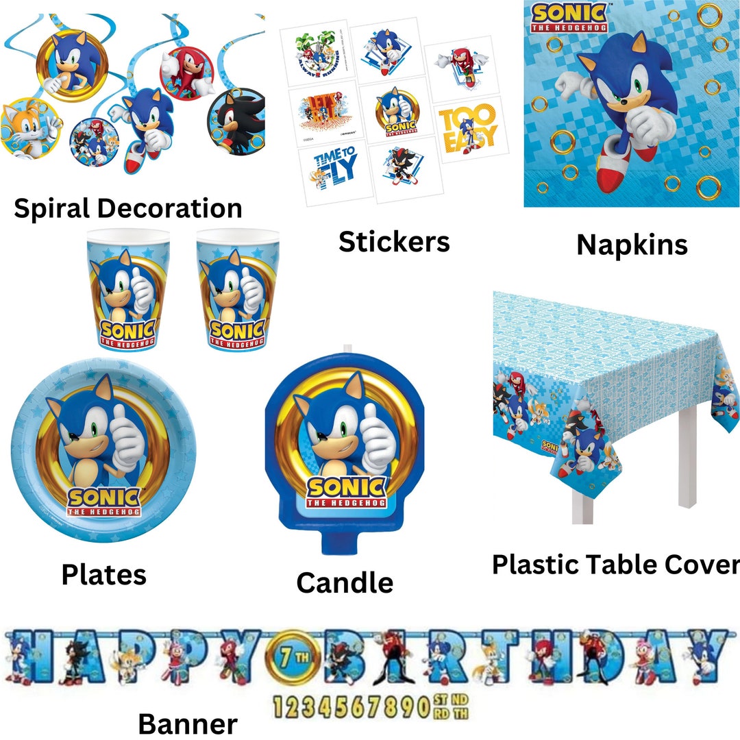 Sonic the Hedgehog Party Supplies Sonic Birthday Sonic Balloons Sonic ...