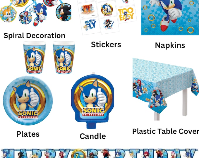 Sonic the Hedgehog Party Supplies Sonic Birthday Sonic Balloons Sonic ...