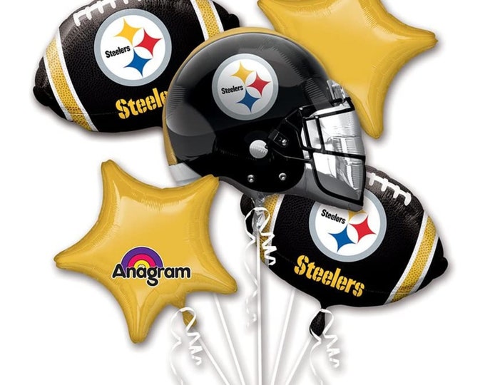 Steelers Bouquet 5 Piece Balloon Bouquet | Steelers Balloons | NFL ...