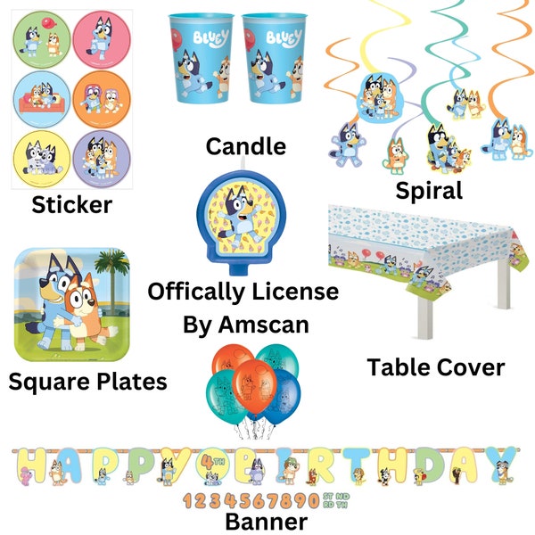 Bluey Birthday Decorations - Etsy