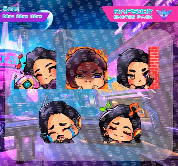 Rhapsody Apex Legends Emotes Rhapsody Apex Legends Chibi - Etsy