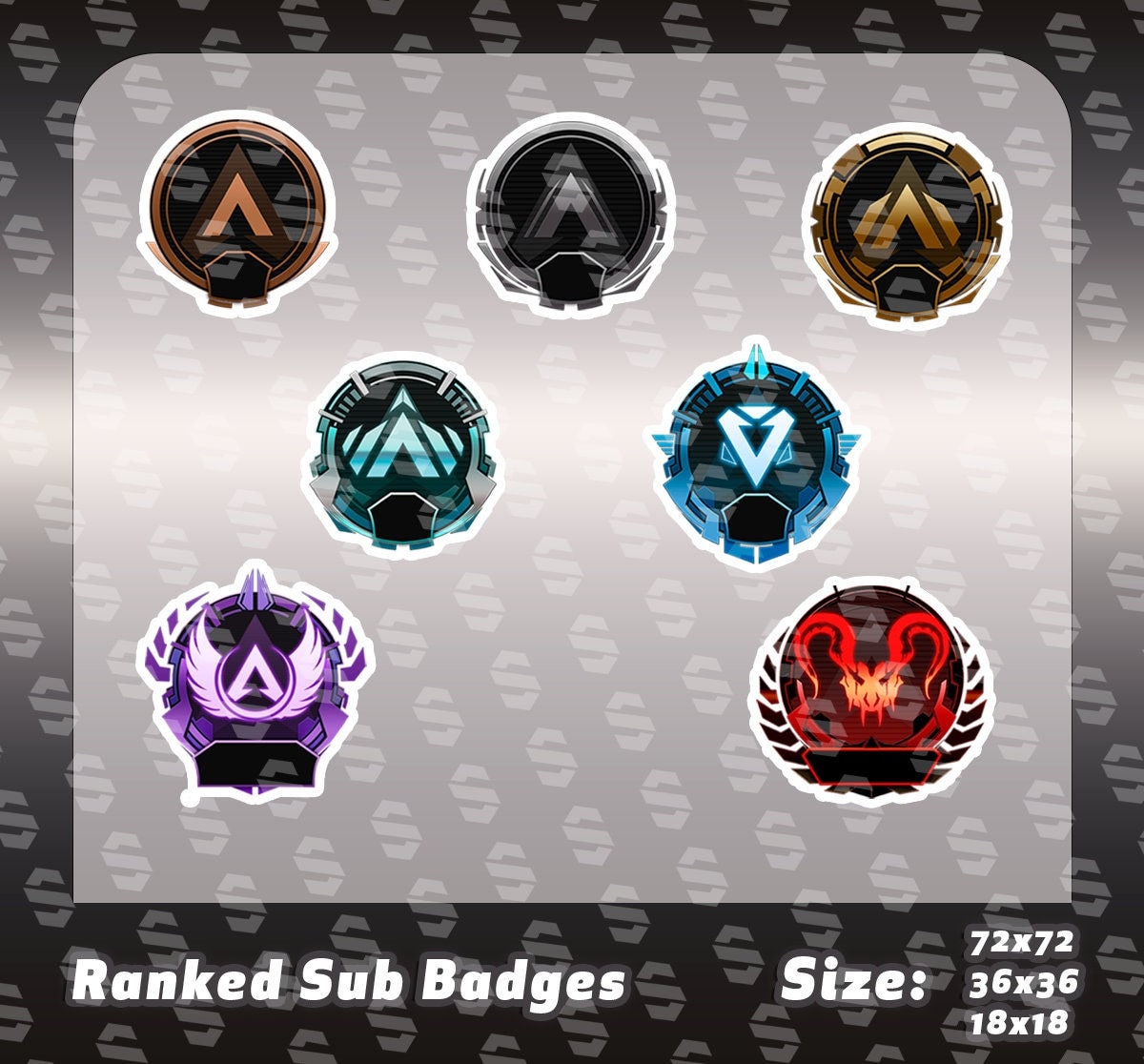 Twitch Sub Badges Apex Legends Ranked Logo - Etsy Denmark