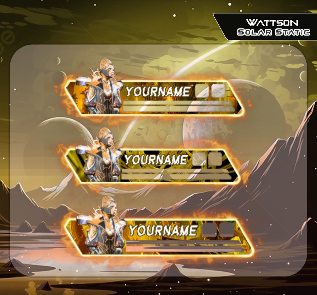 Apex Legends Wattson Solar Static Custom Health Bar Overlay for ...