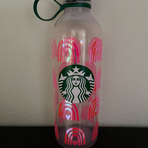 Rainbow Starbucks Water Bottle - Etsy
