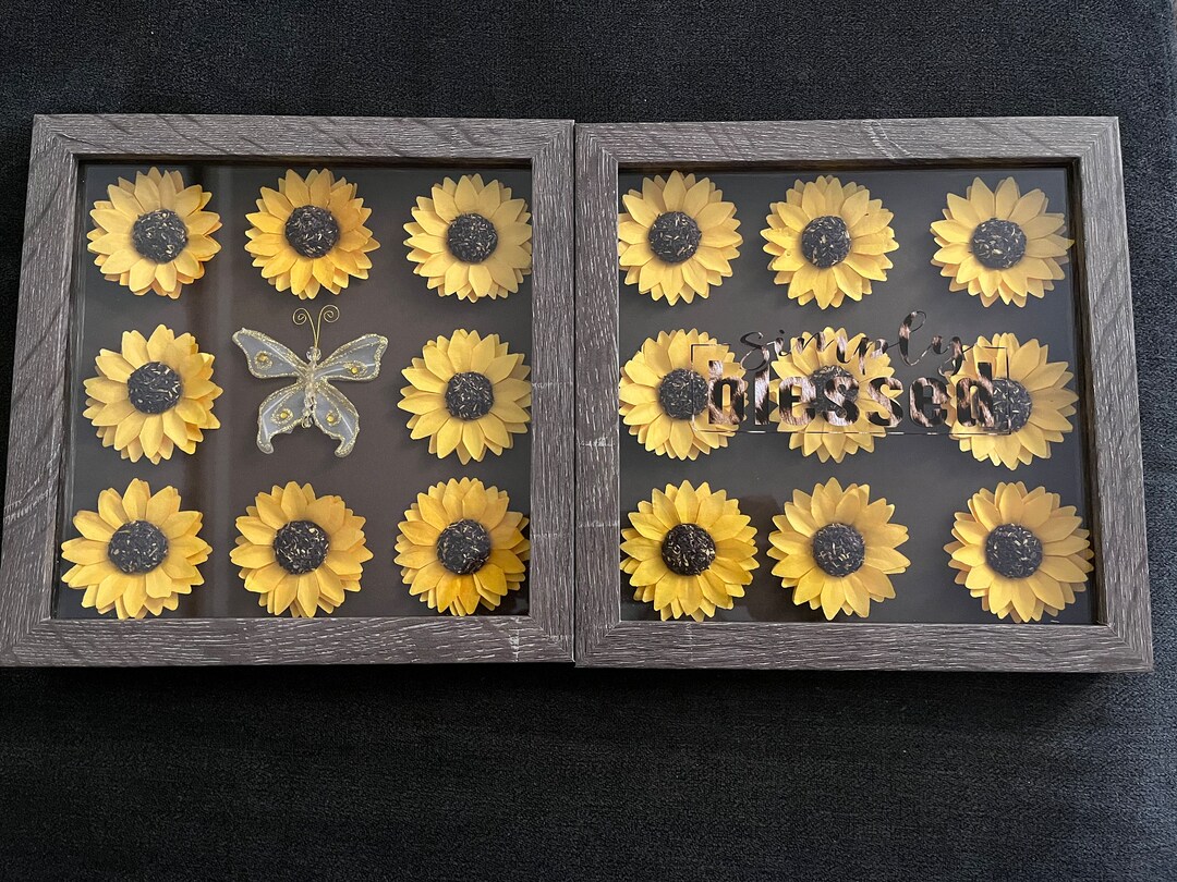 Sunflower Shadow Boxes - Etsy