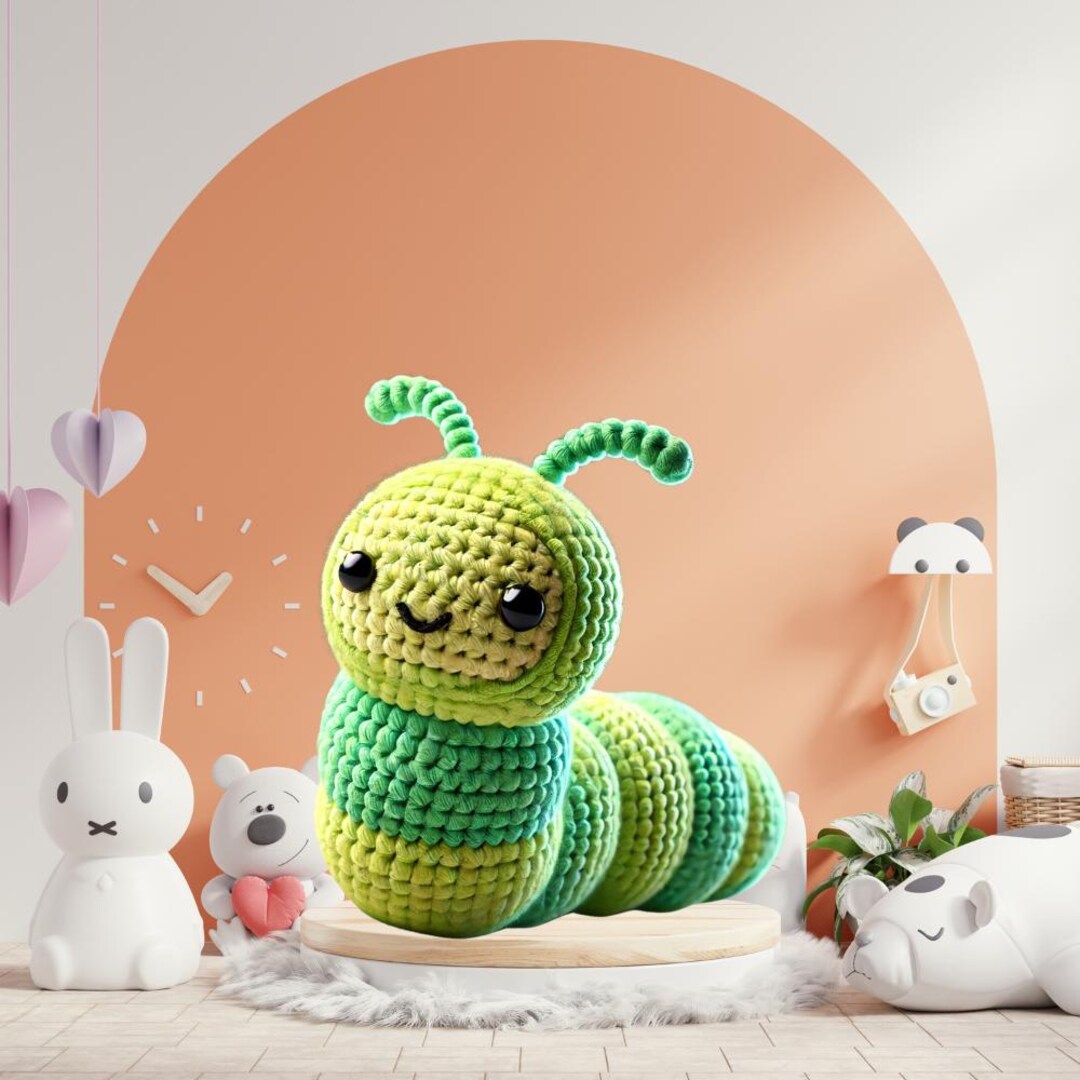 Glow Worm Amigurumi Crochet Pattern - Digital PDF - Cute Plush Toy ...