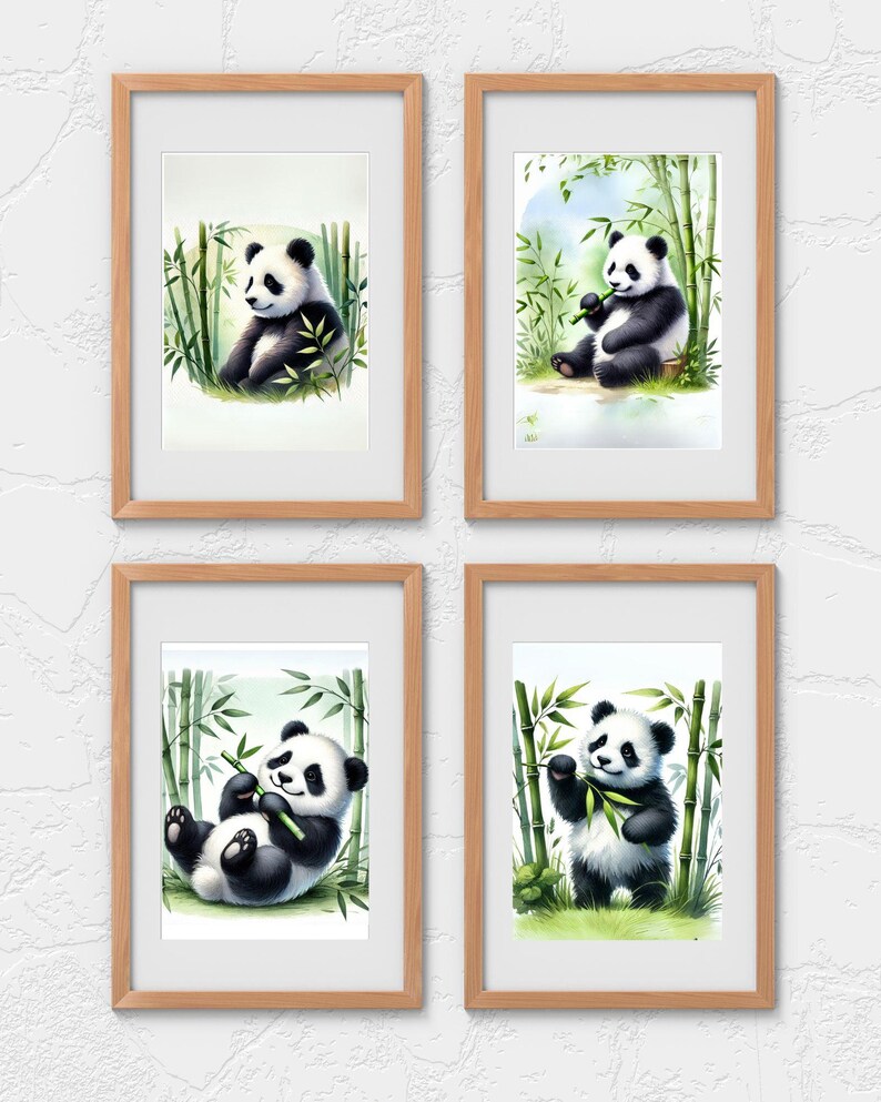Panda Nursery Room Decor, , Panda Wall Art, Wall Frame Art, Download ...
