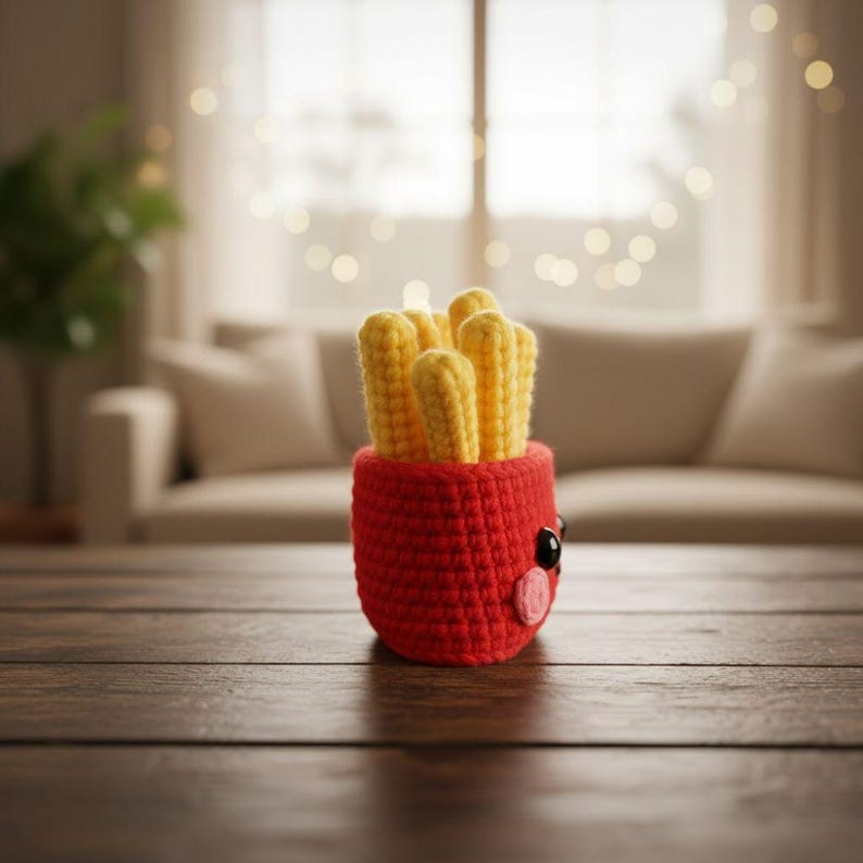 Kawaii French Fries Amigurumi Crochet Pattern | Bonus Crochet Stitch ...