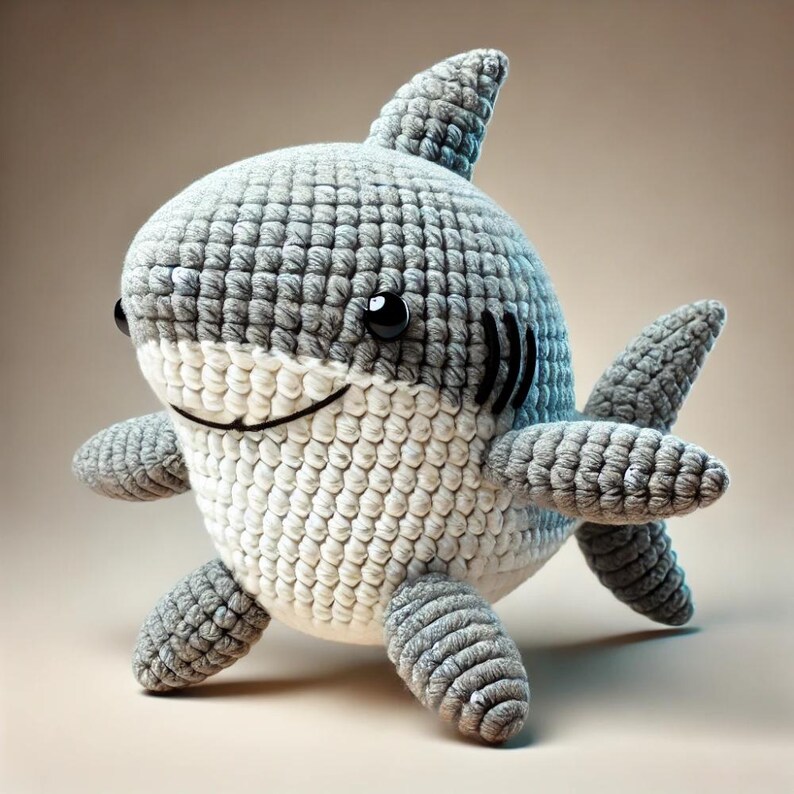Baby Shark Amigurumi Crochet Pattern - Digital PDF - Beginner-friendly ...