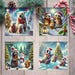Wildlife Christmas Card Bundle Printable 5x7 Holiday Cards Digital ...