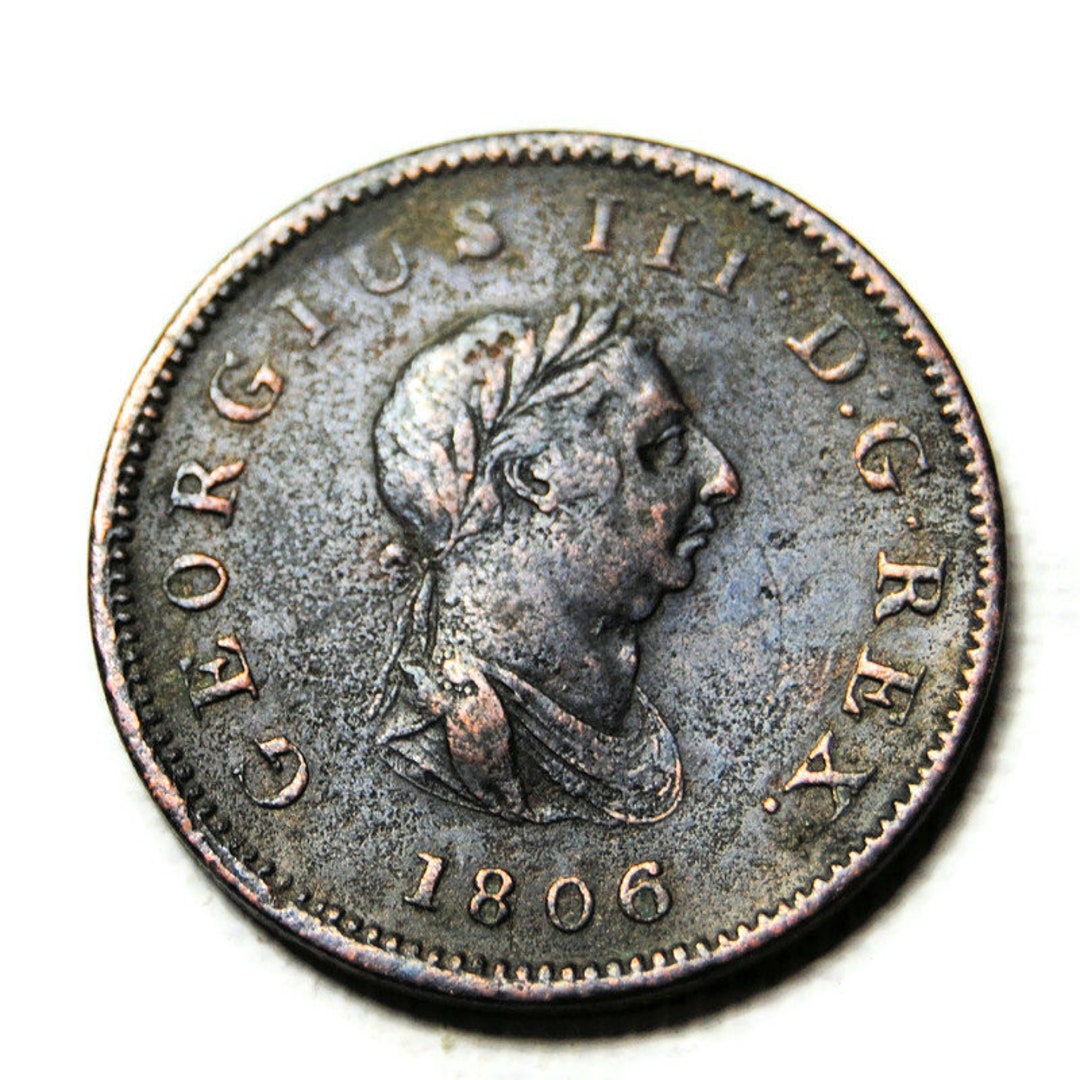 King George III Half Penny Coin Dated 1806 Very Fine Condition 28 - Etsy