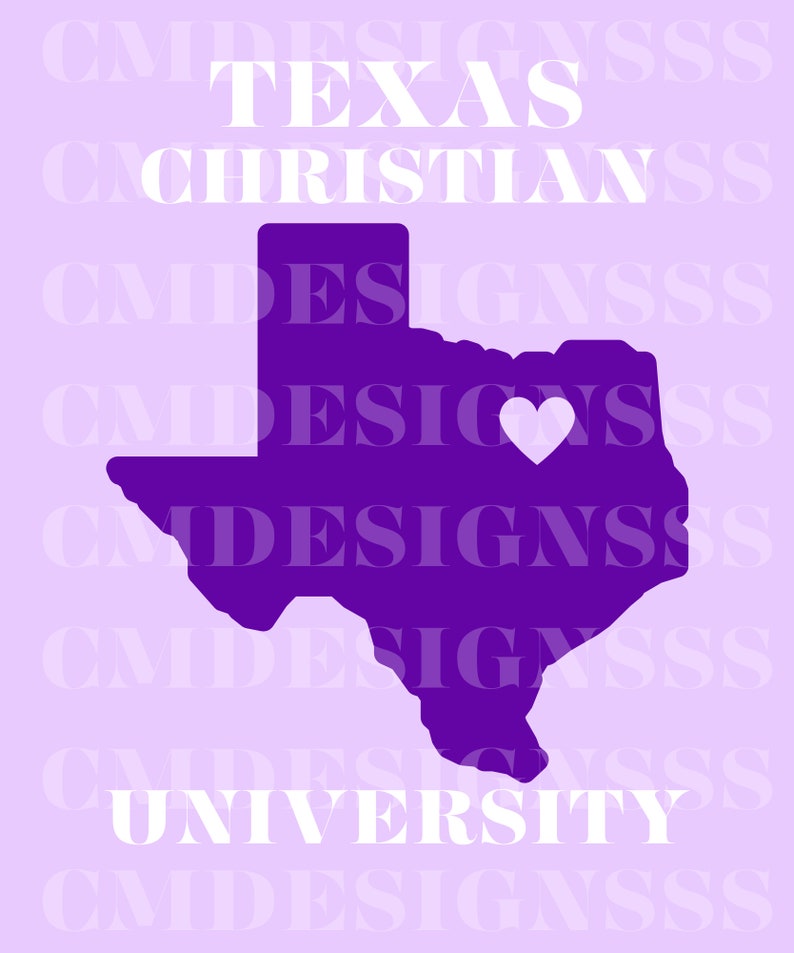 Texas Christian University Digital Prints Wall Prints Fort Worth Dorm ...