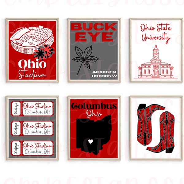 Ohio State Art - Etsy