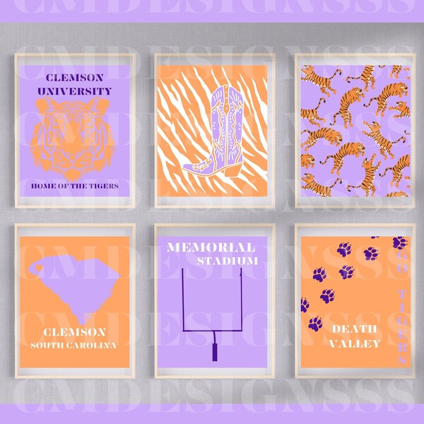 Clemson Art - Etsy