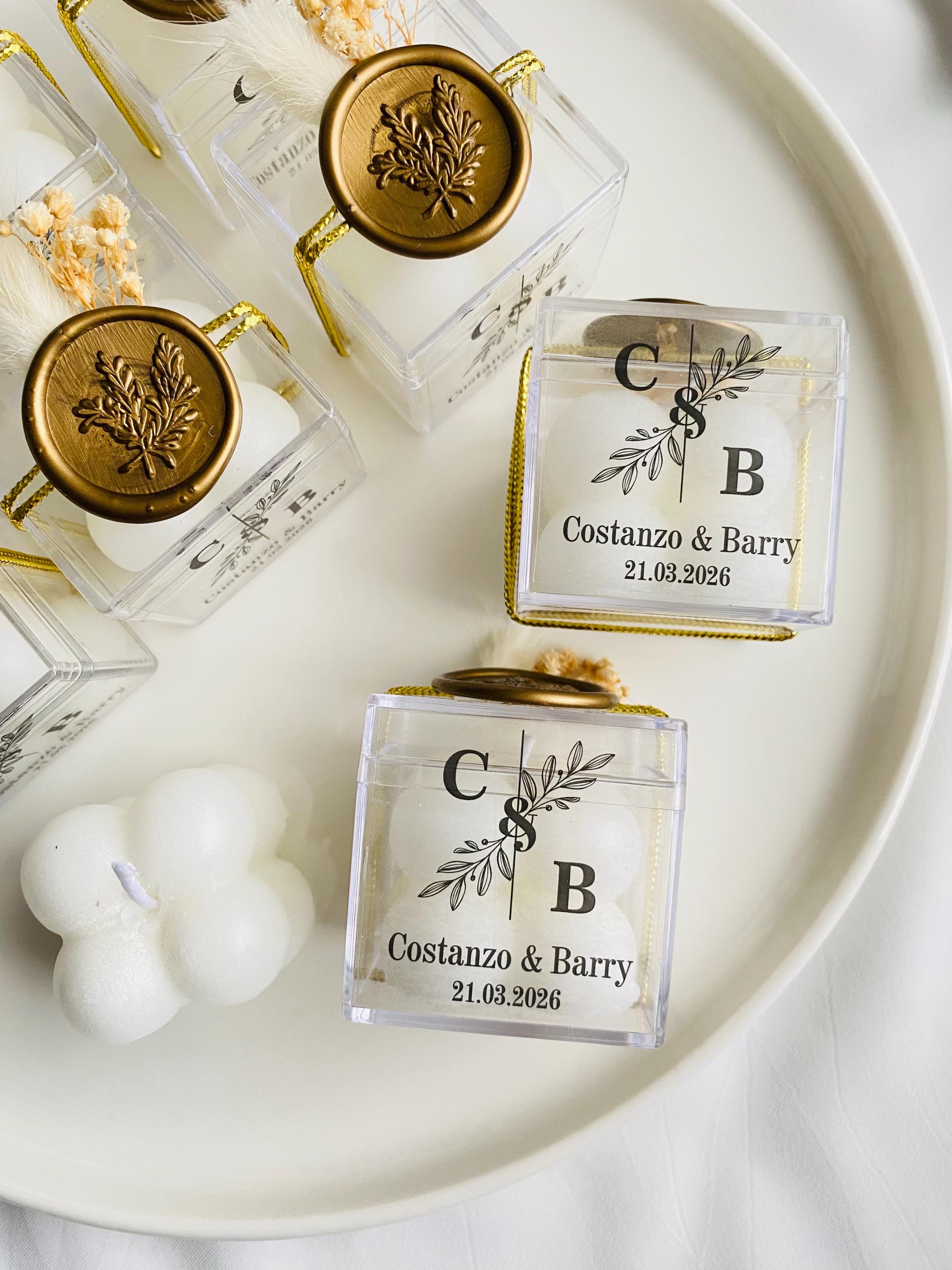 Wedding Favors for Guests, Bulk Mini Candle Favors, Personalized ...