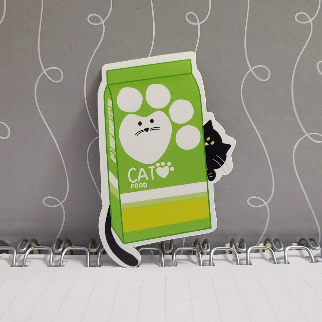 Chai and Cat Food | Chai the Peeking Cat Stickers - Etsy