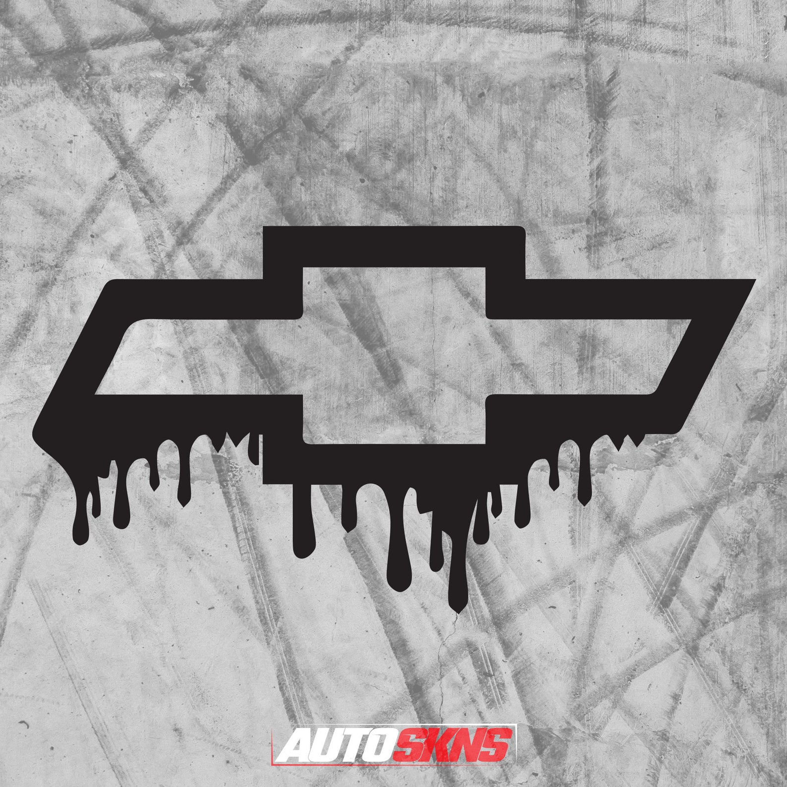 Drippy Chevy Bowtie Vinyl Decal 6 Colors 10 Sizes Easy - Etsy