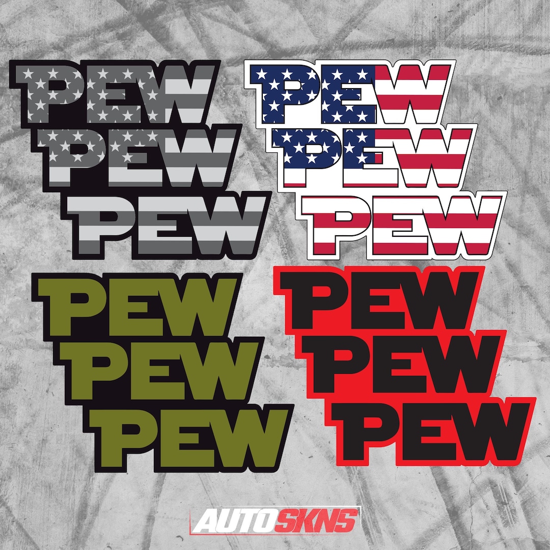 Pew Pew Pew Premium Vinyl Decals - Etsy
