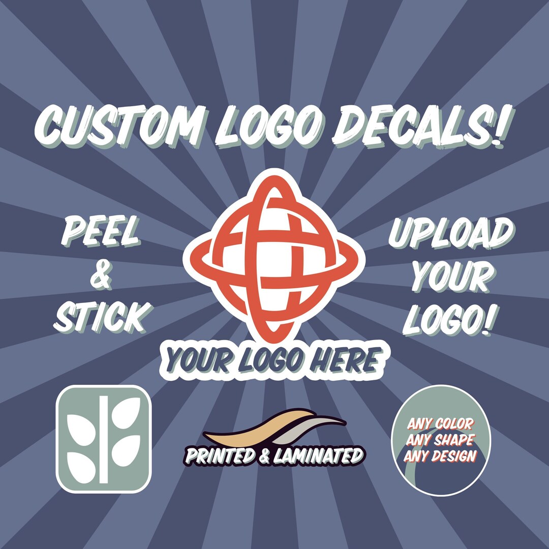 Custom Diecut Logo Decals Printed and Laminated Upload Your Logo High ...