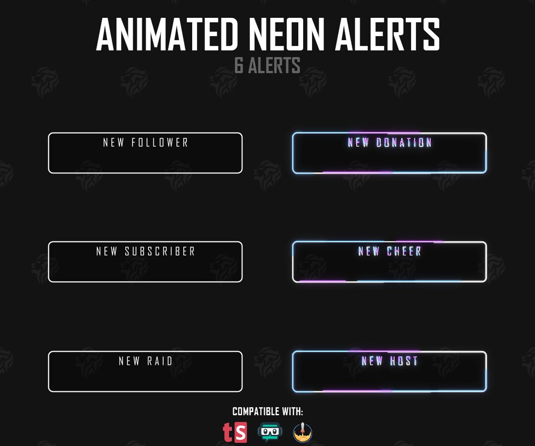 Twitch 'neon Alerts' WEBM Pink Blue Minimalistic - Etsy
