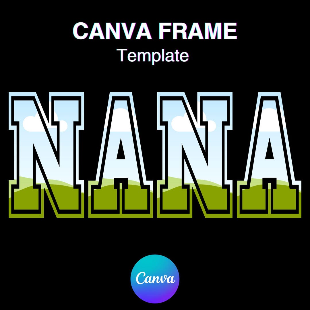NANA Canva Frame Template, Mother's Day Mom Fill Your Own, NANA ...