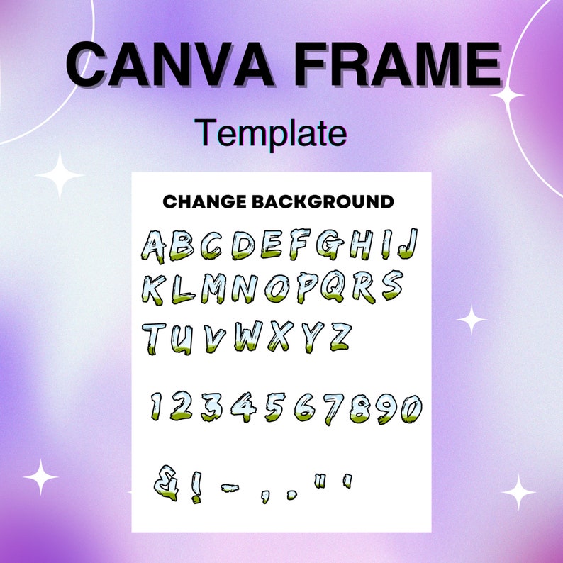 Canva Letters Frame, Canva Frame Alphabet Template, UPPERCASE and ...