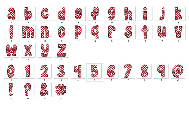 Valentine's Day Doodle Alphabet Letters Clipart, Red Heart Love Letter ...