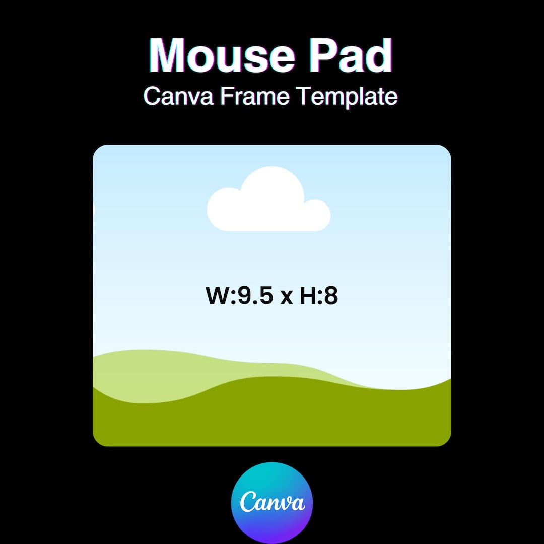 Mouse Pad Canva Frame Template, Office Accessories Canva Fill Your Own ...