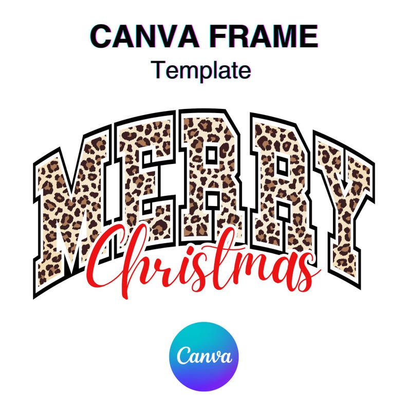 Merry Christmas Canva Frame Template Christmas Party Shirt Design Fill