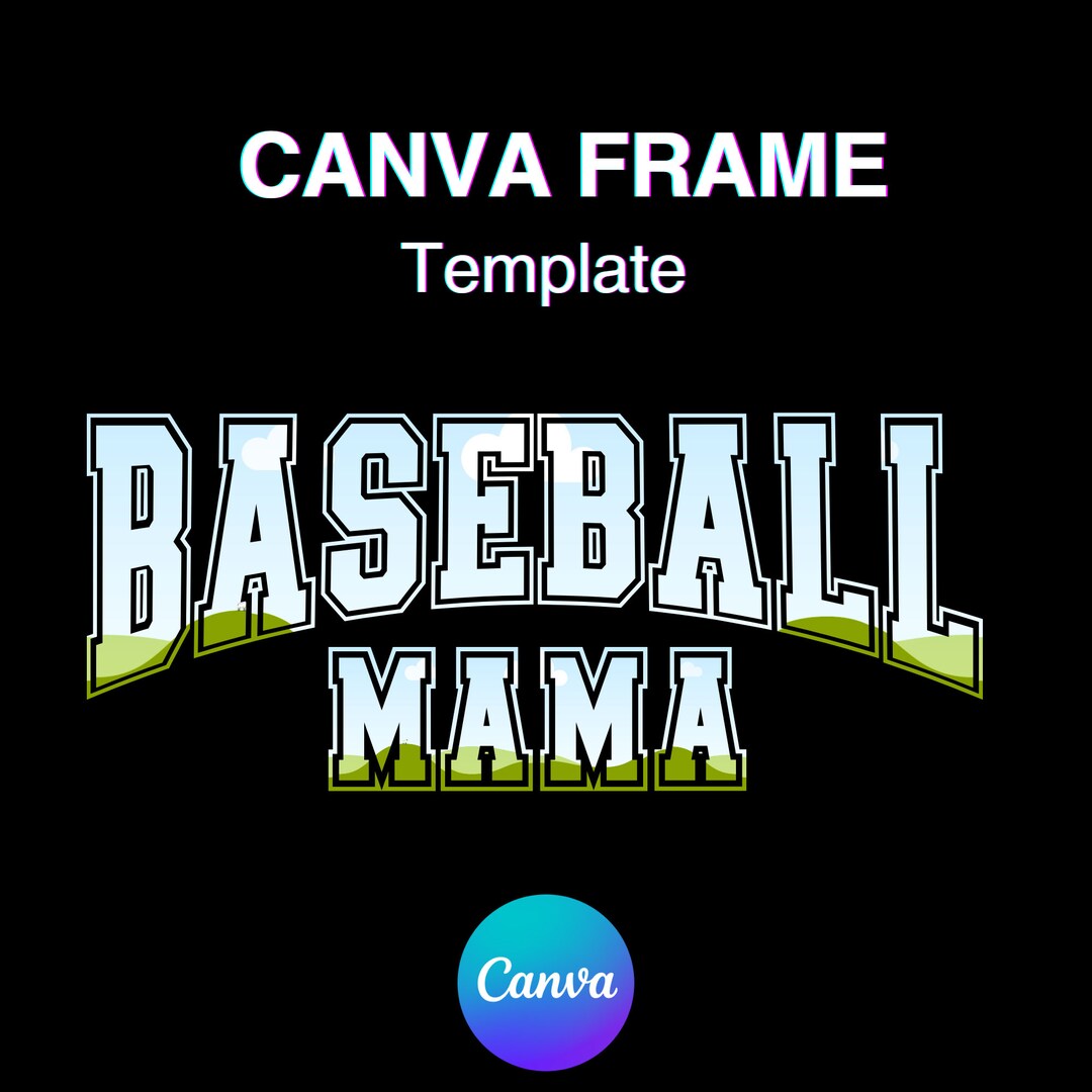 Baseball MAMA Canva Frame Template, Baseball Mother's Day Sport Mom ...