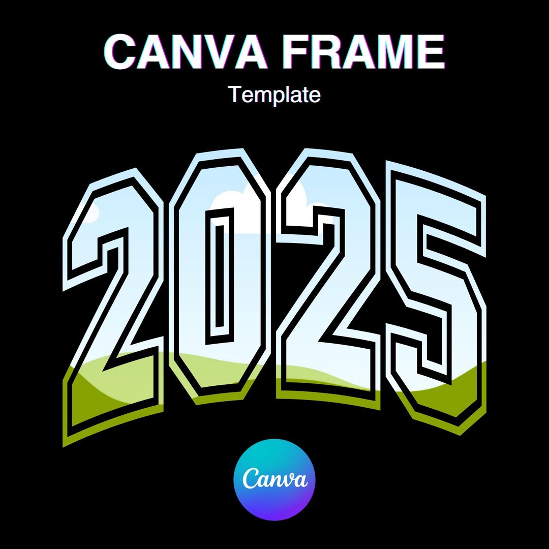2025 Happy New Year Canva Frame Template, New Year Party Shirt Design ...