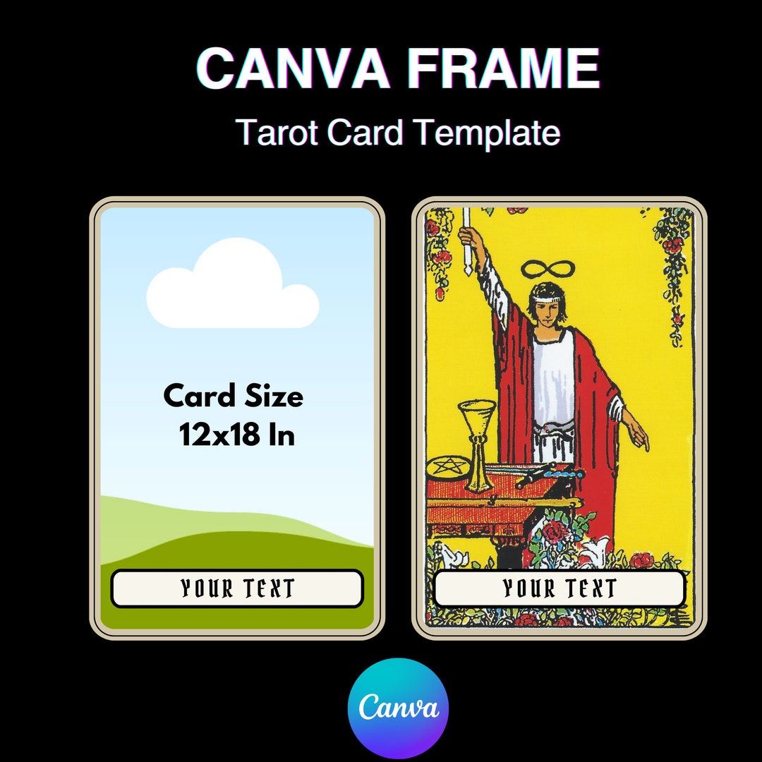 Tarot Card Canva Frame Editable Template Create Fill Your Own , Add ...