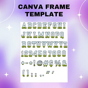 Canva Letters Frame, Canva Frame Alphabet Template, UPPERCASE and ...