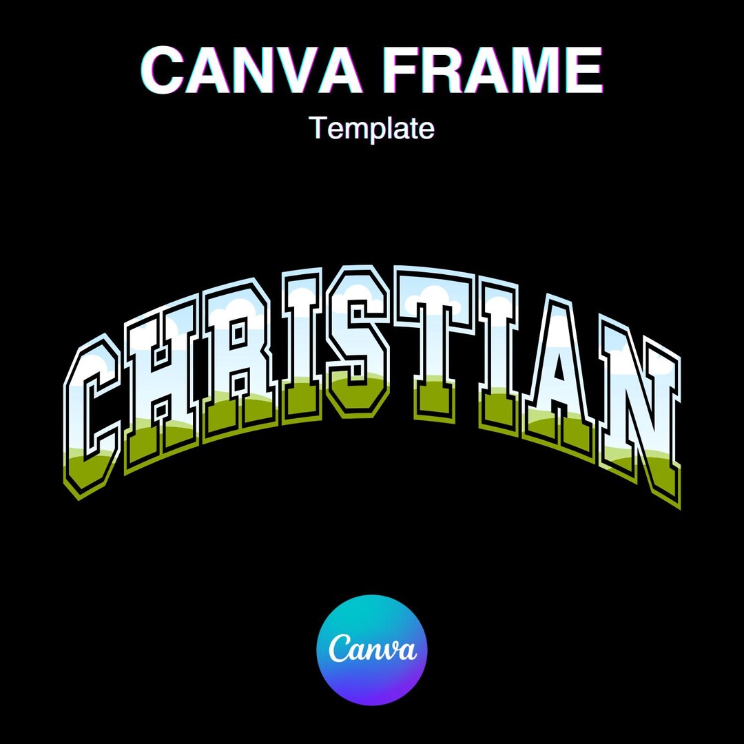 Christian Canva Frame Template, Easter Bible Religious Varsity Fill ...