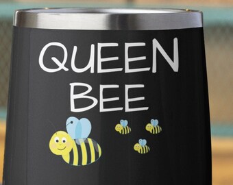 Queen Bee Wine Tumbler - Etsy