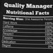 Funny Quality Manager Shirt Quality Manager Nutritional T-shirt Quality ...