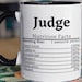 Funny Judge Nutrition Judge Mug for Judge Gift for Judge Coffee Mug ...