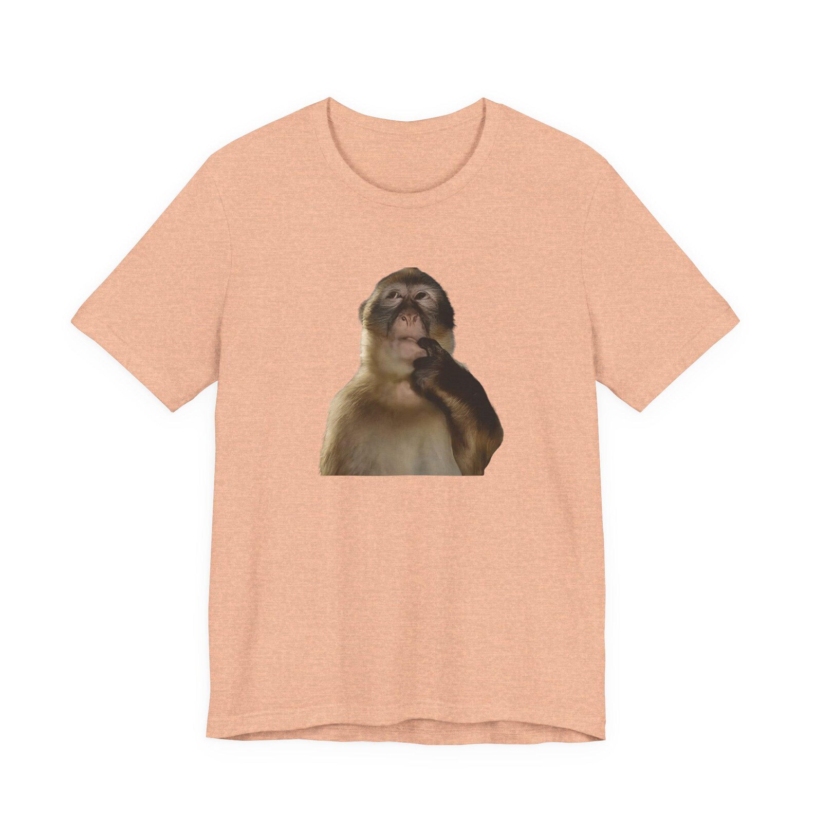 Funny Monkey Meme Shirt: Brainrot Humor, Thinking Monkey, Side Eye ...