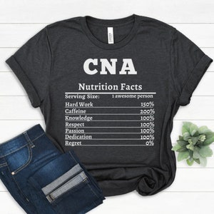 CNA Gift for CNA Nutrition Shirt Best CNA Appreciation Personalized ...