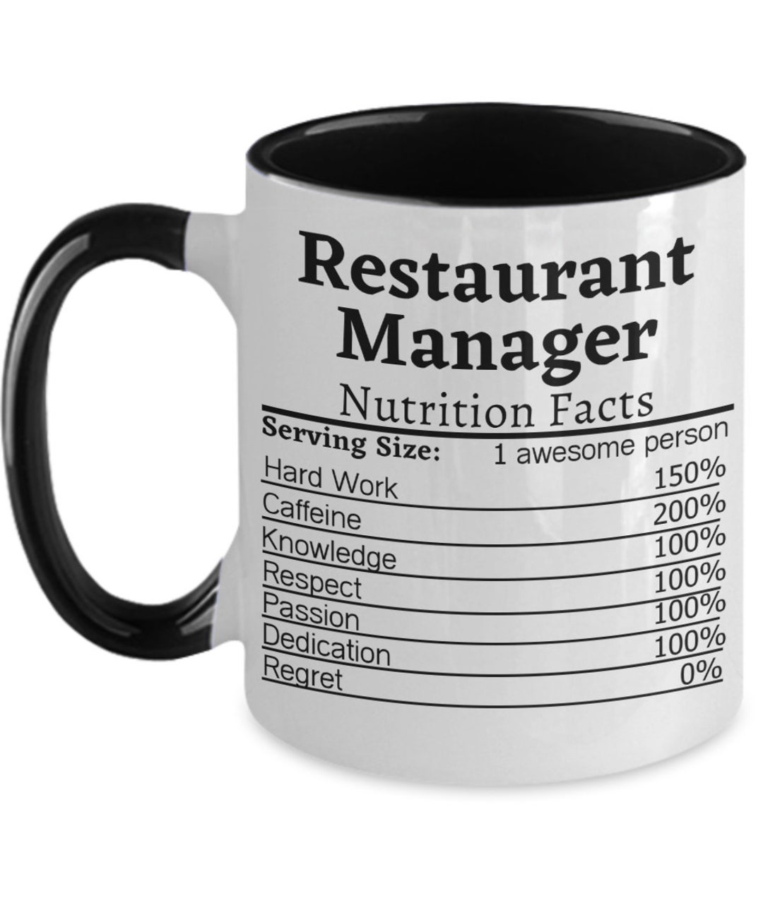 Restaurant Manager Mug Restaurant Manager Nutrition Facts Mug Best ...