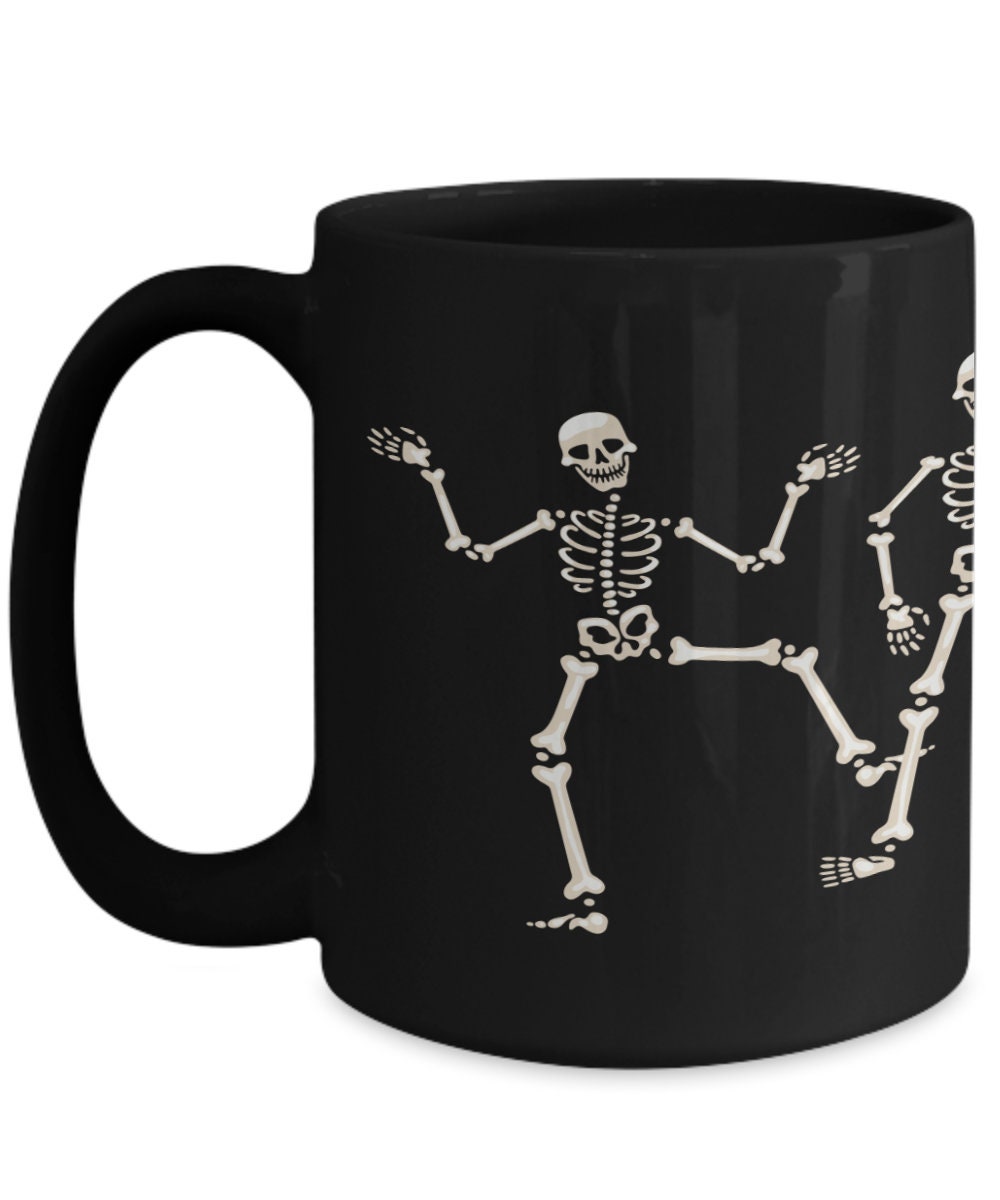 Dancing Skeleton Mug 15oz Skeleton Coffee Mugs Halloween Mugs Halloween ...