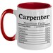 Carpenter Nutrition Facts Mug Carpenter Gift for Carpenter Gift Ideas ...